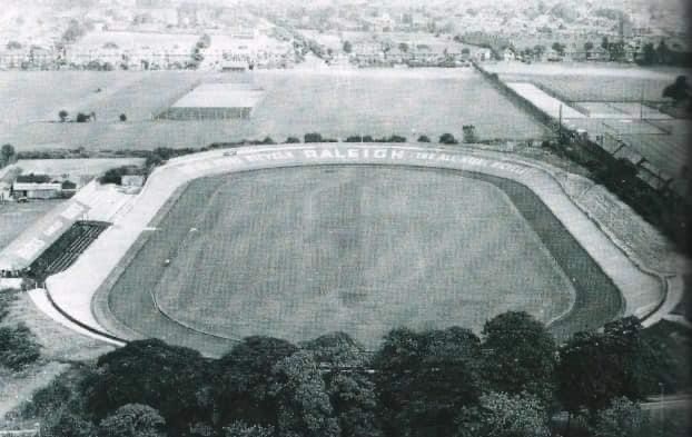 Fallowfield Stadium in Manchester, bicycle racing track